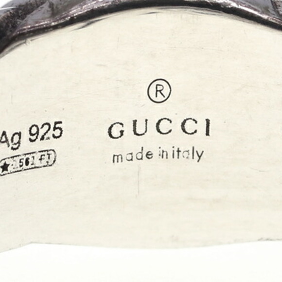 Gucci | Accessories | Gucci Ring Interlocking G Gormet Chain 678656 Sv Sterling Silver 925 Size ...